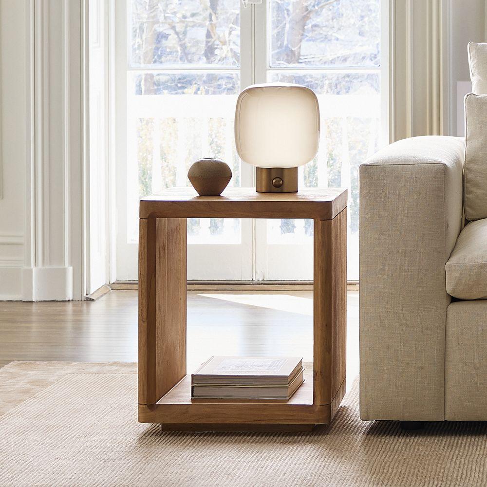 Calla Side Table 46cm Modern Acacia Wood Design West Elm UK